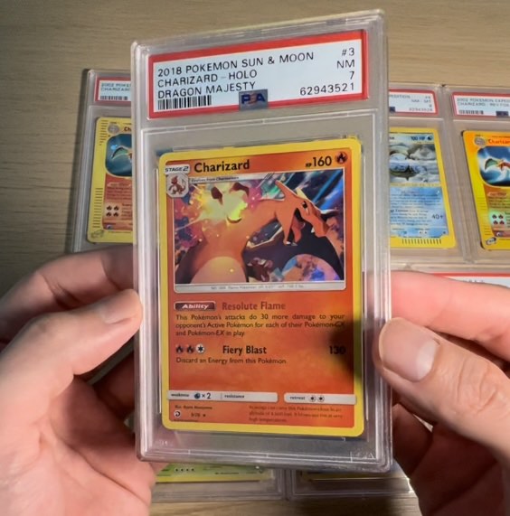 Pokemon Charizard Holo PSA 7, Hobbies & Toys, Toys & Games on Carousell