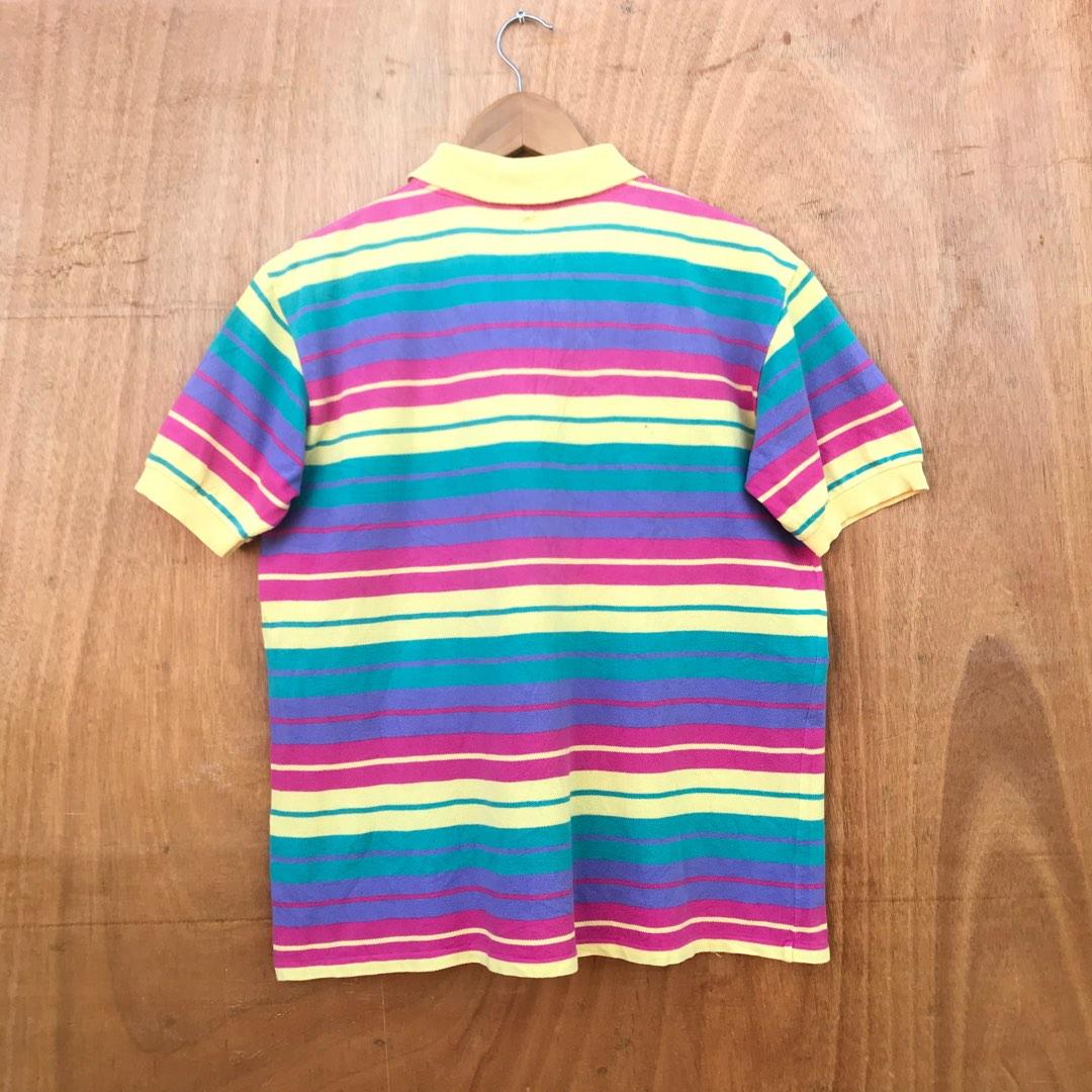 polo lacoste rainbow striped, Men's Fashion, Tops & Sets, Tshirts ...