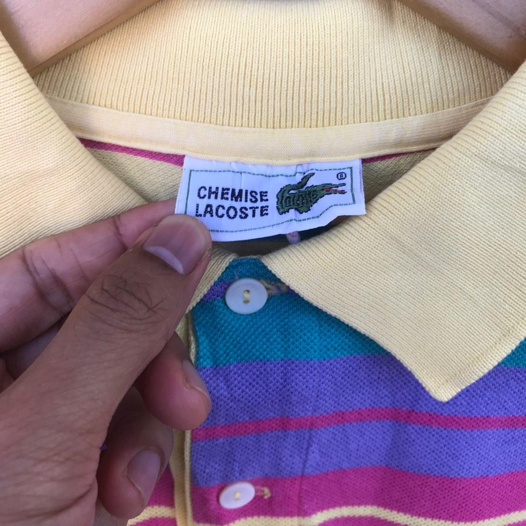 polo lacoste rainbow striped, Men's Fashion, Tops & Sets, Tshirts ...