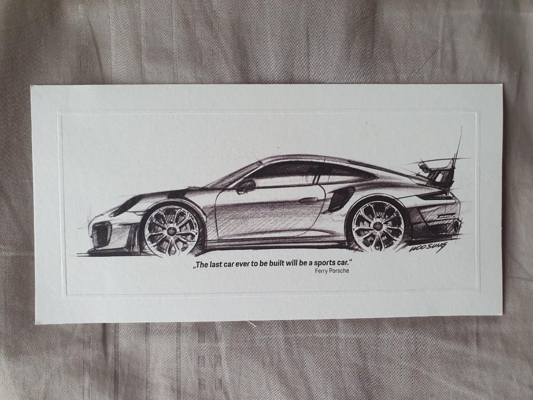 Porsche card merchandise signed by Porsche Motorsport team (210 x 105mm ...
