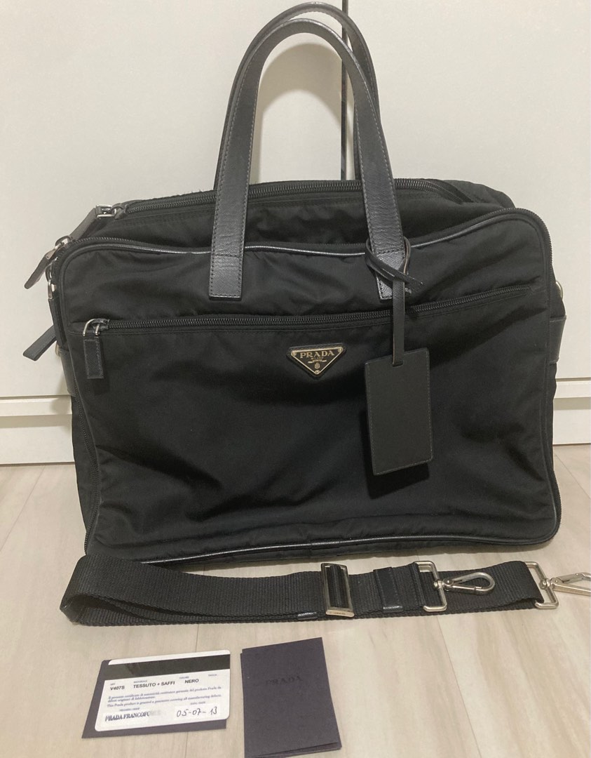 Prada laptop/ document bag, Men's Fashion, Bags, Briefcases on Carousell