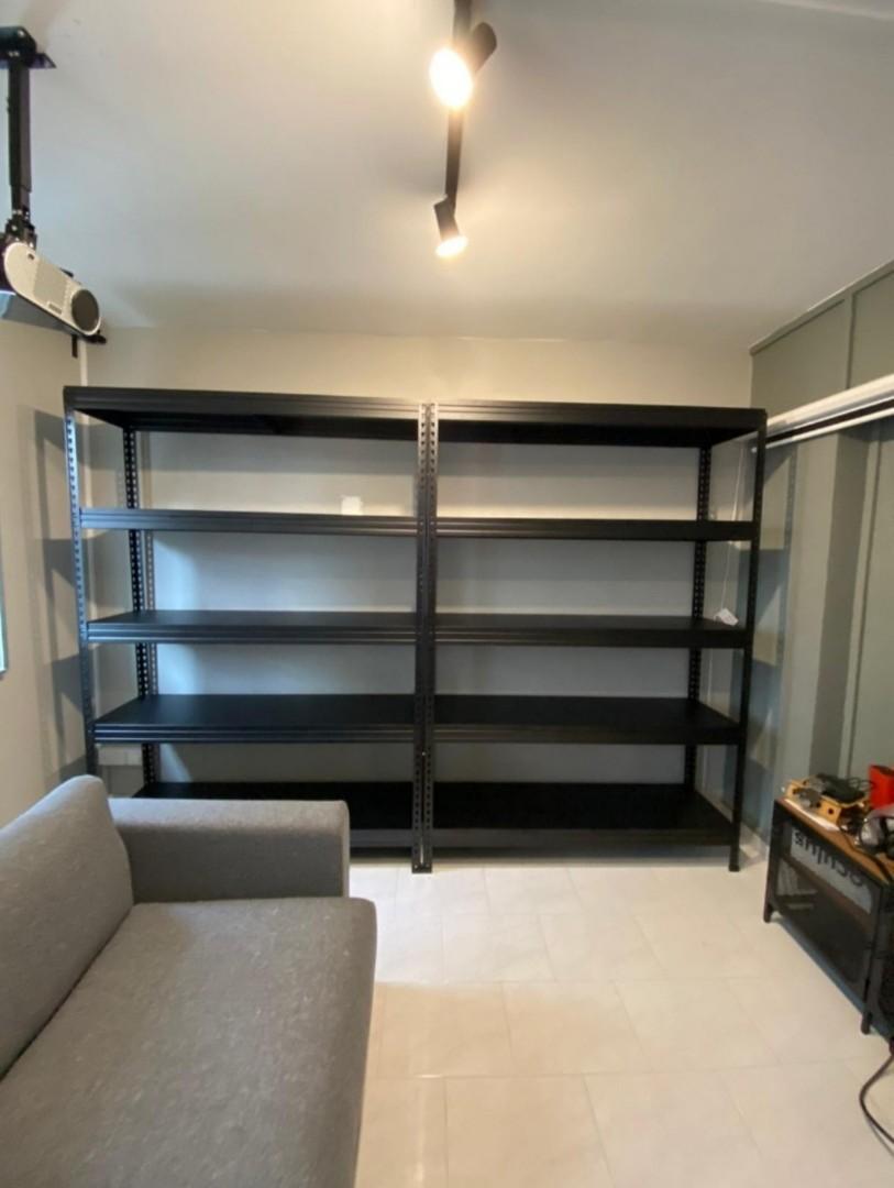 Premium Black Metal Boltless Rack, Industrial, Warehouse, Bomb shelter ...