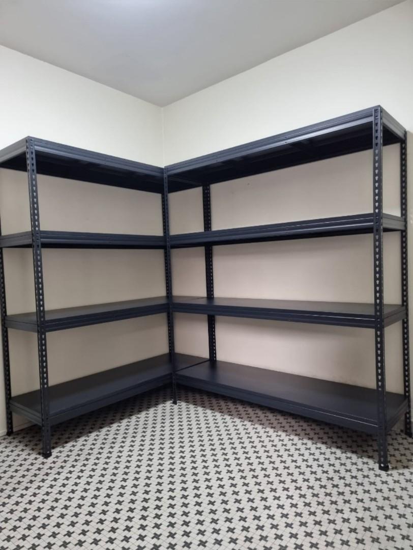 Premium Black Metal Boltless Rack, Industrial, Warehouse, Bomb shelter ...