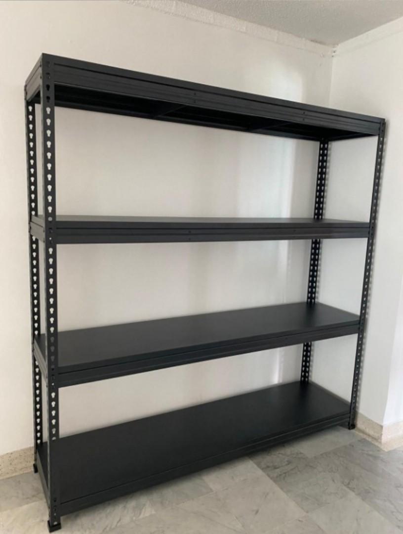 Premium Black Metal Boltless Rack, Industrial, Warehouse, Bomb shelter ...