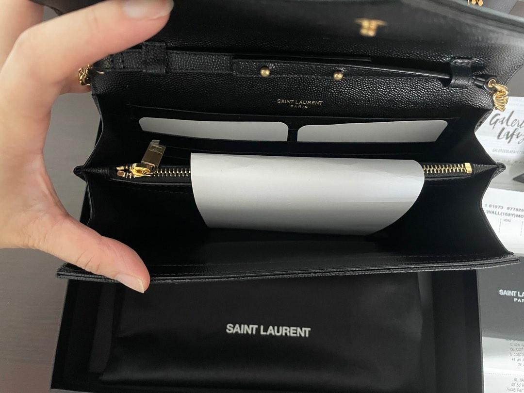 (Pre-order) YSL Large wallet on chain, Luxury, Bags & Wallets on Carousell