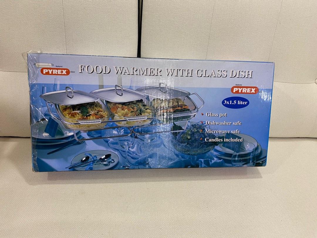 Pyrex Food Warmer Buffet with Glass Dish, TV & Home Appliances, Kitchen ...