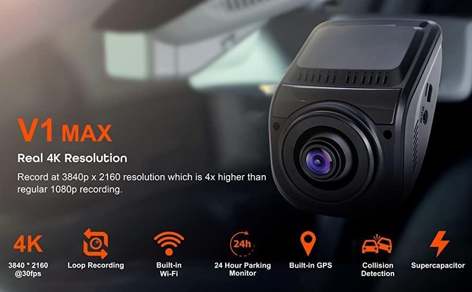 REXING V1 MAX 4K Dash Cam 3840X2160@30fps UHD WiFi GPS Car Dash Camera ...