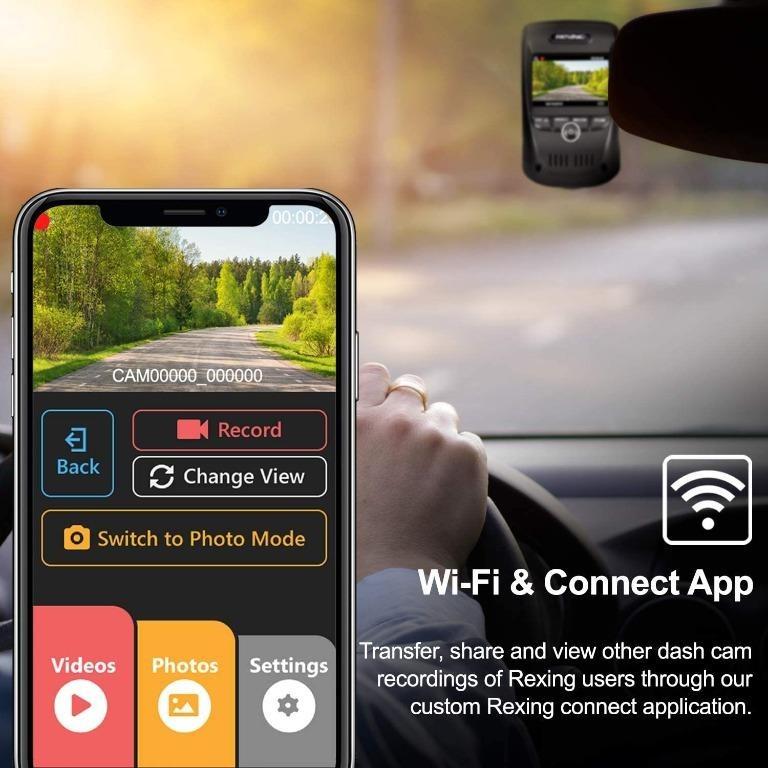 REXING V1 MAX 4K Dash Cam 3840X2160@30fps UHD WiFi GPS Car Dash Camera ...
