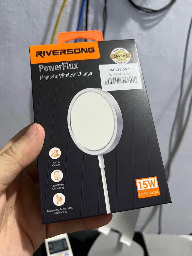 Riversong PowerFlux magnetic wireless charger for iPhone, Mobile Phones & Gadgets, Mobile ...