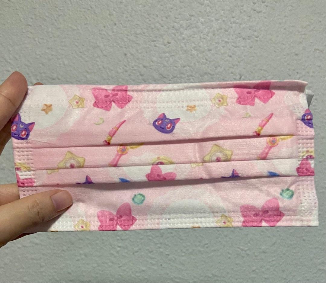 Sailormoon sailor moon disposable face mask, Health & Nutrition, Face ...
