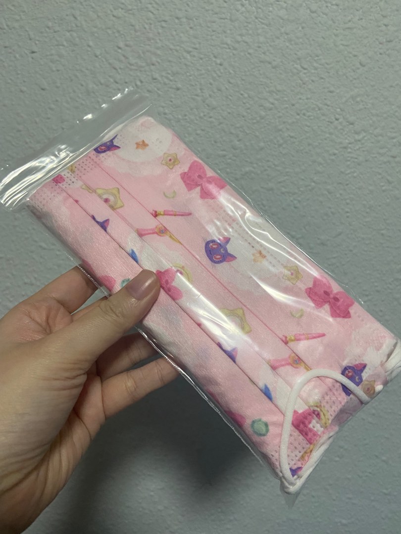 Sailormoon sailor moon disposable face mask, Health & Nutrition, Face ...