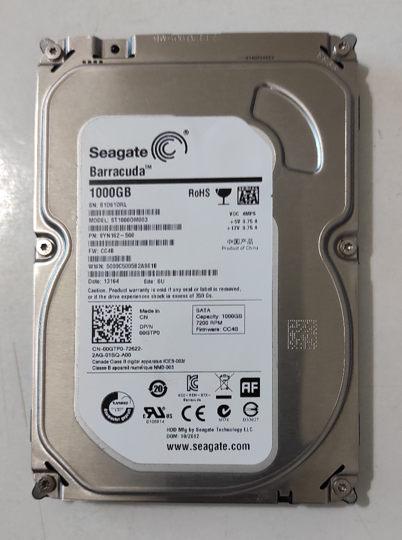 Seagate Barracuda HDD 3.5" 1TB, Computers & Tech, Parts & Accessories ...