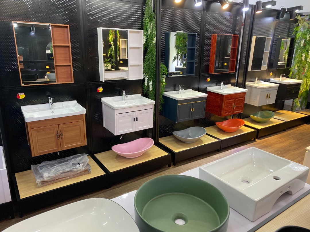 Basin cabinet+mirror cabinet package, Furniture & Home Living, Bathroom ...