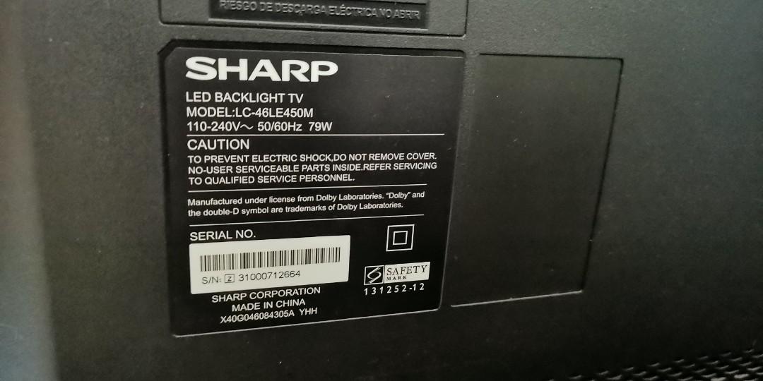 Sharp 46 inch multi-system full HD ultra slim LED TV, TV & Home ...