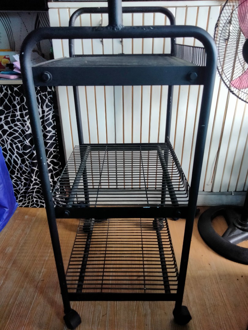 Solid Metal Rack with wheels, Furniture & Home Living, Bathroom ...