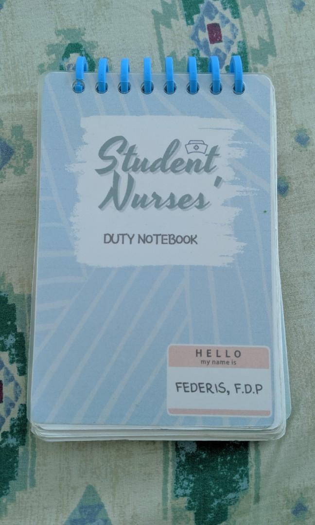 STUDENT NURSE'S DUTY NOTEBOOK, Hobbies & Toys, Books & Magazines ...