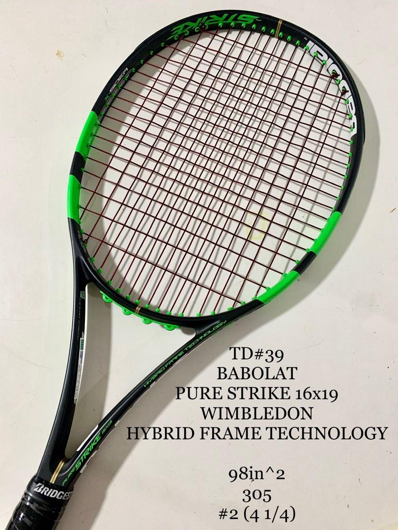 TD#39 BABOLAT PURE STRIKE 16x19 WIMBLEDON, Sports Equipment, Sports ...