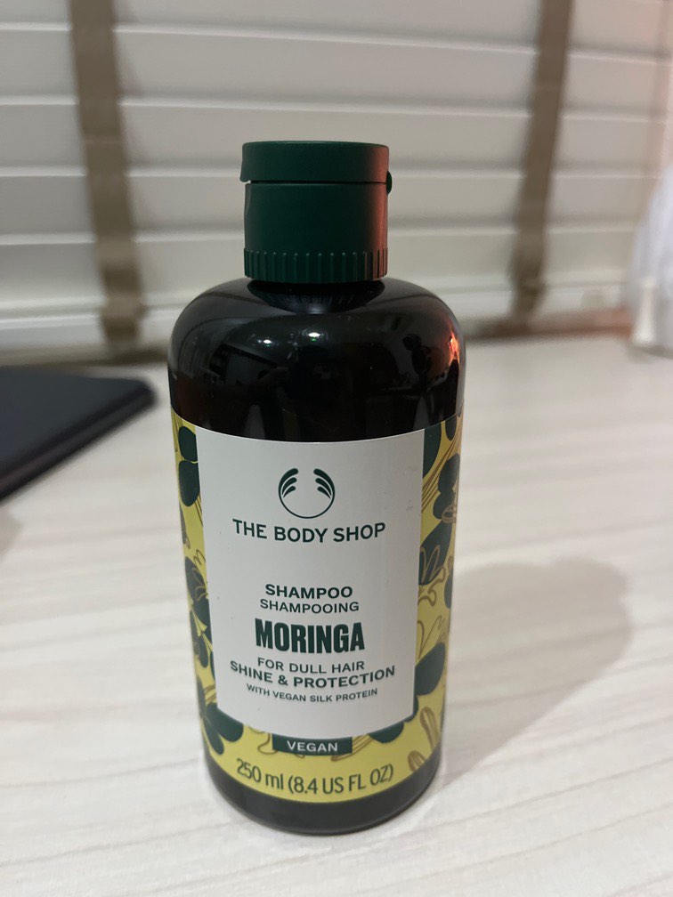 The Body Shop - Moringa Shampoo, Beauty & Personal Care, Hair on Carousell