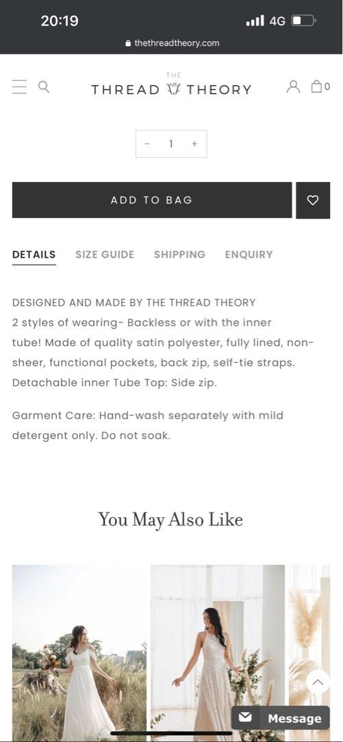 The Thread Theory Silky Swirl Convertible Dress (Light Gold), Women's ...