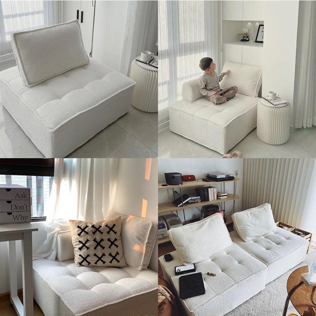 Tofu Sofa Aesthetic Korean, Furniture & Home Living, Furniture, Sofas ...
