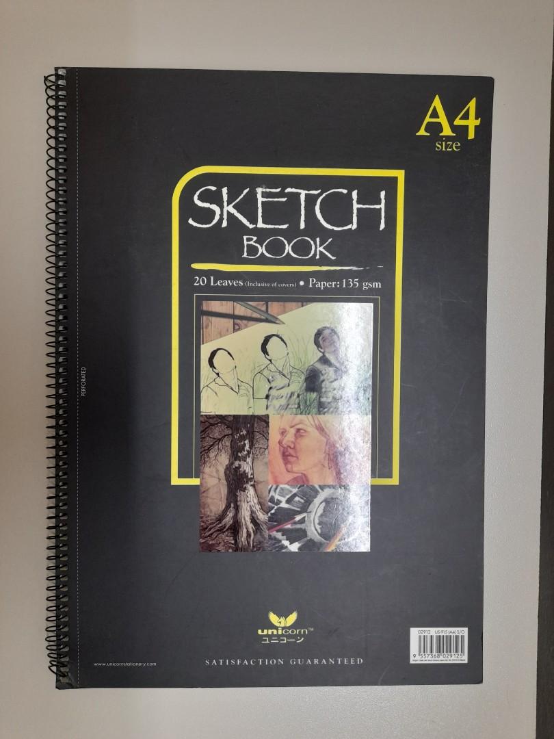 Unicorn A4 Size Sketch Book, Hobbies & Toys, Stationery & Craft ...