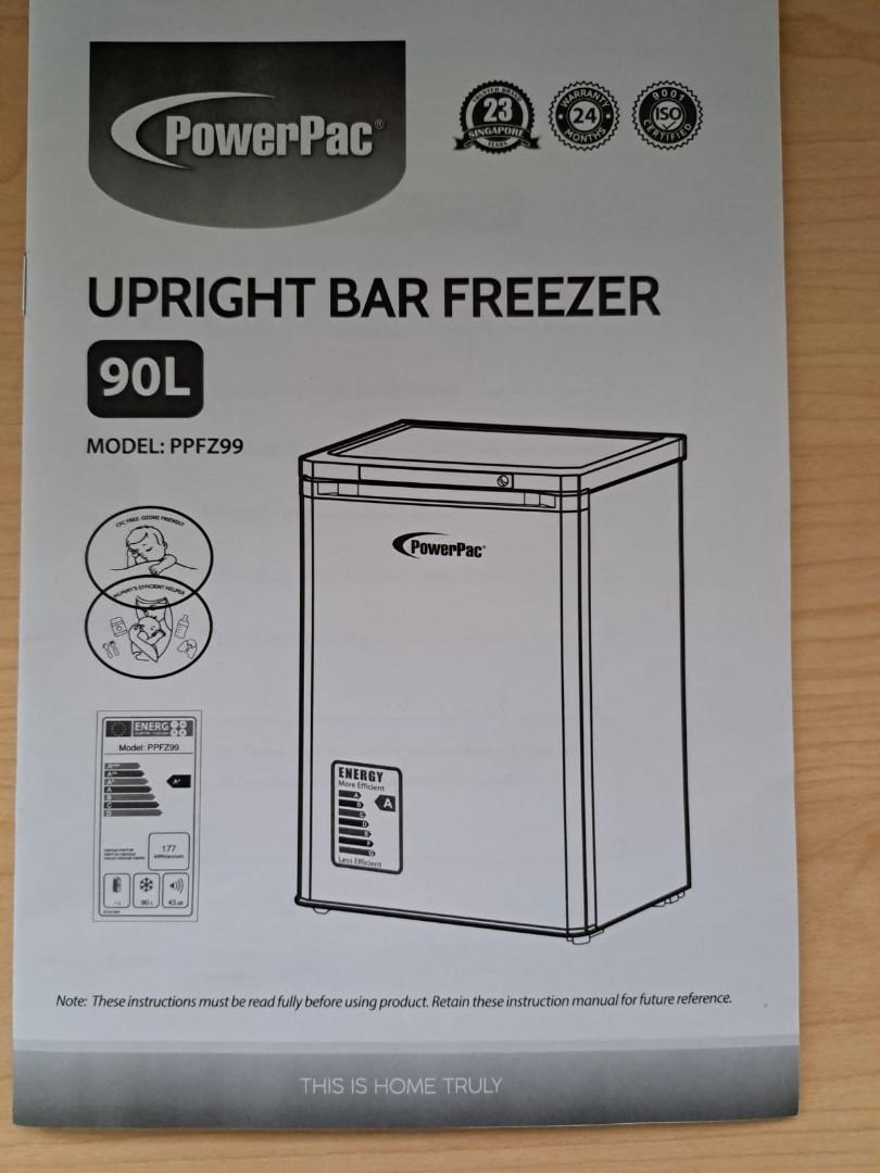 Upright Bar Freezer - 90L PowerPac PPFZ99, TV & Home Appliances ...