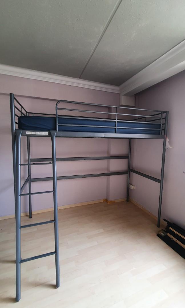 Used : SVARTA bunk/loft bed, Furniture & Home Living, Furniture, Bed ...