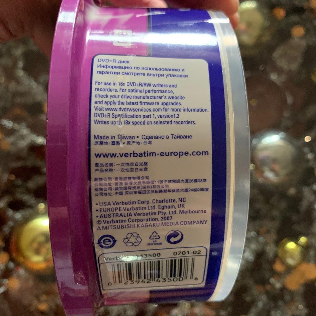 VERBATIM DVD + R/RW writer, Hobbies & Toys, Music & Media, CDs & DVDs ...