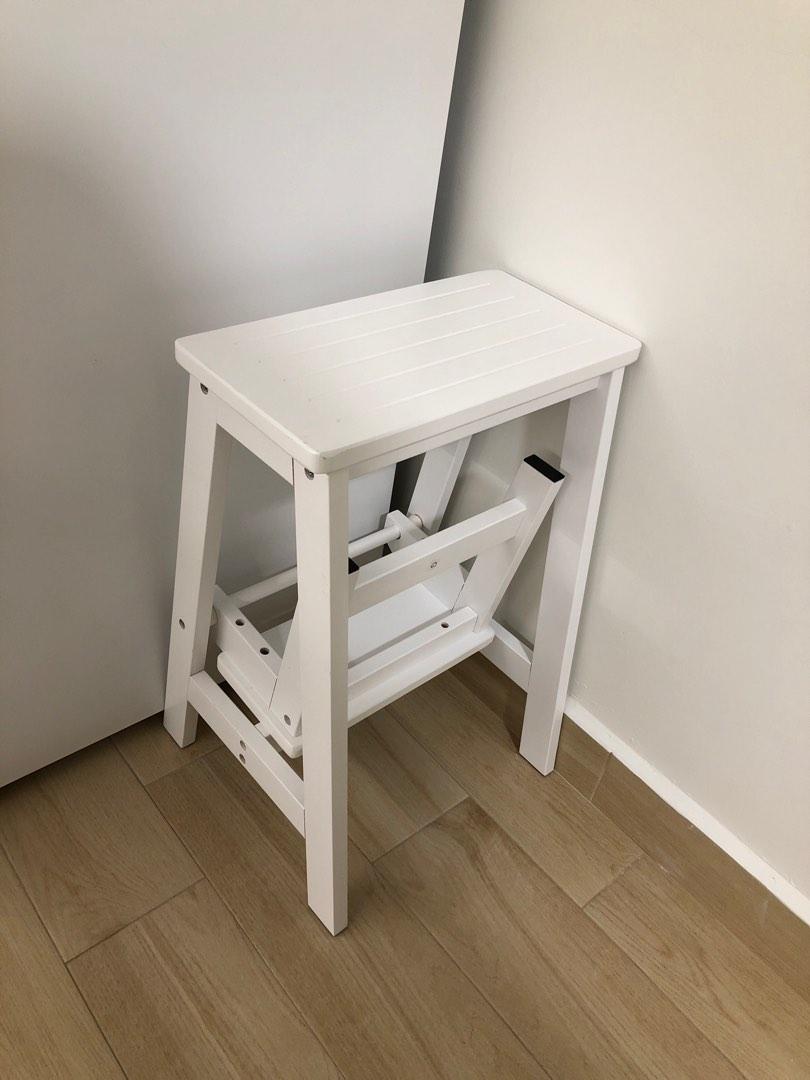 White folding step stool, Furniture & Home Living, Furniture, Other ...