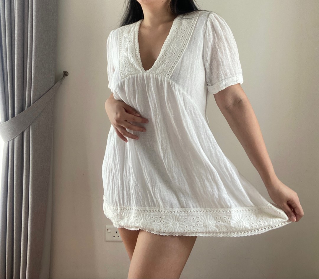 Zara white mini dress, Women's Fashion, Dresses & Sets, Dresses on ...
