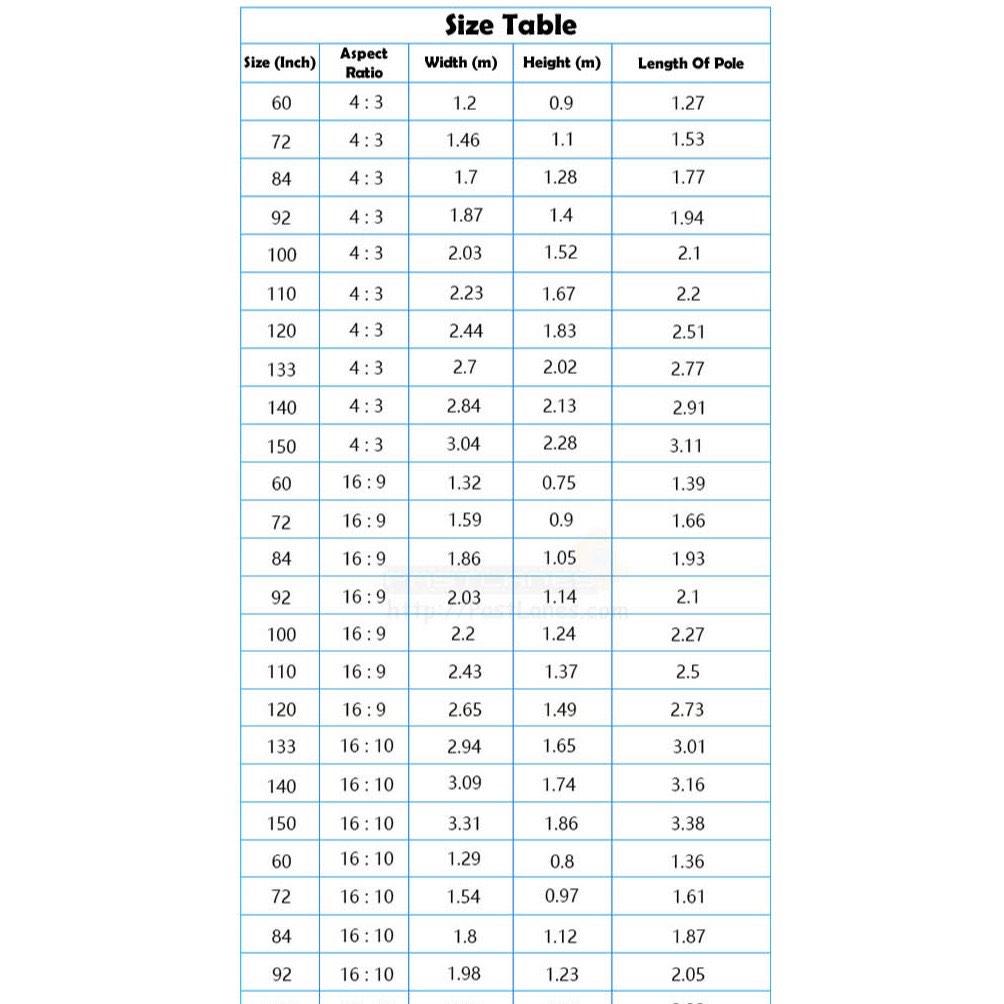 100inch Wall Mount Hanging Projector Screen For Movie, Netflix, Youtube ...