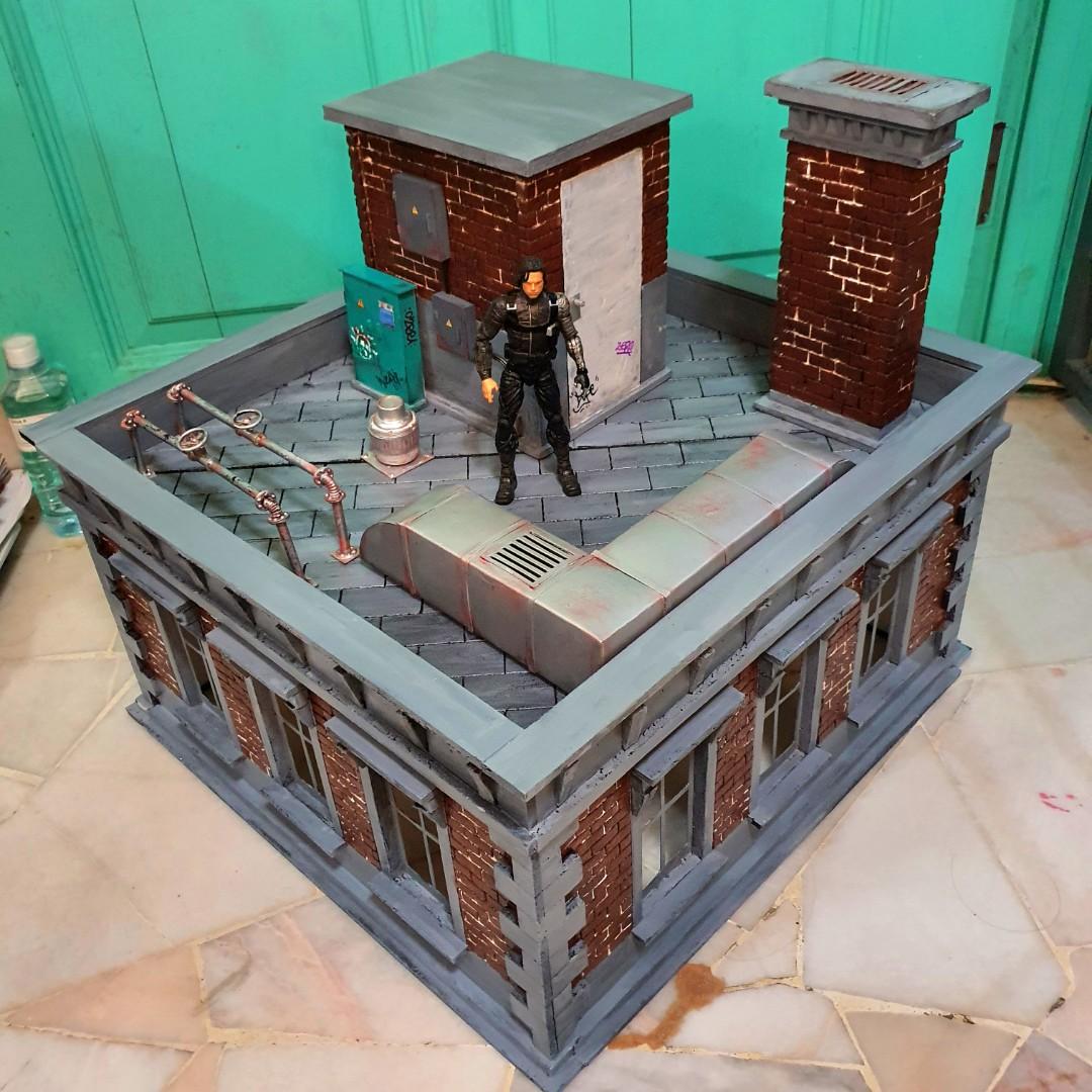 1/12 Diorama urban apartment building new york action figure for marvel ...