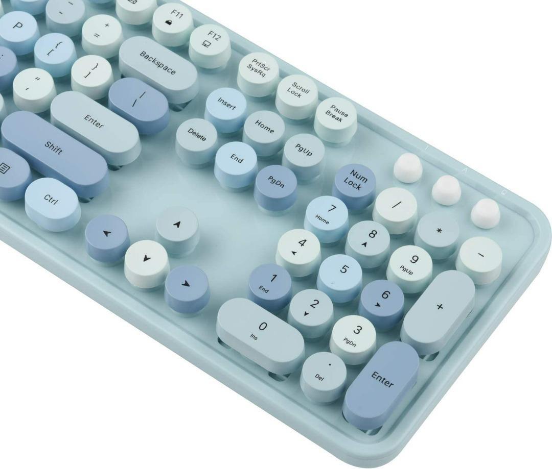 [1142] UBOTIE Colorful Computer Wireless Keyboard Mouse Combos ...