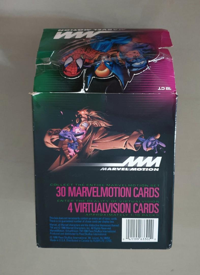 30 Marvel Motion Cards Collector Set, 1996, 4 Virtual Vision Cards ...