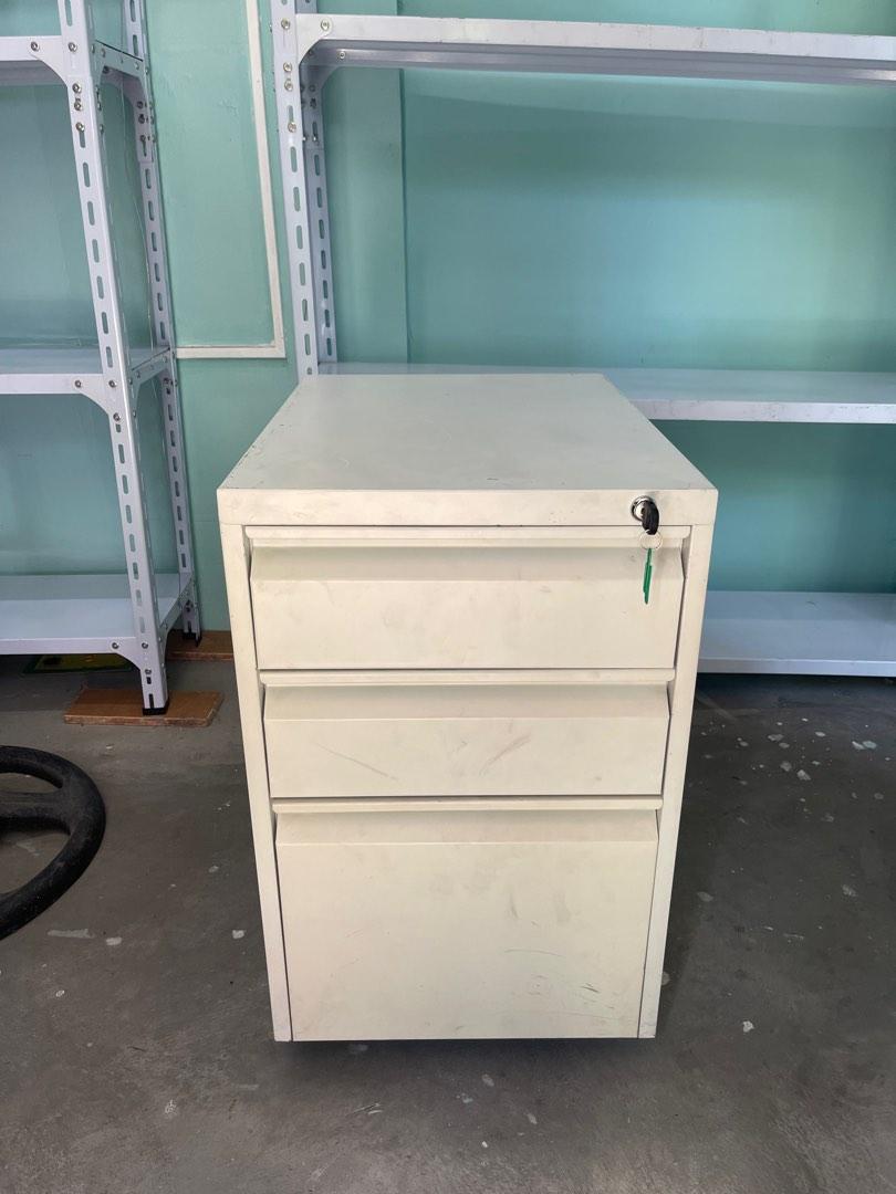 3 Layer Mobile Pedestal Steel Cabinet, Furniture & Home Living, Office ...