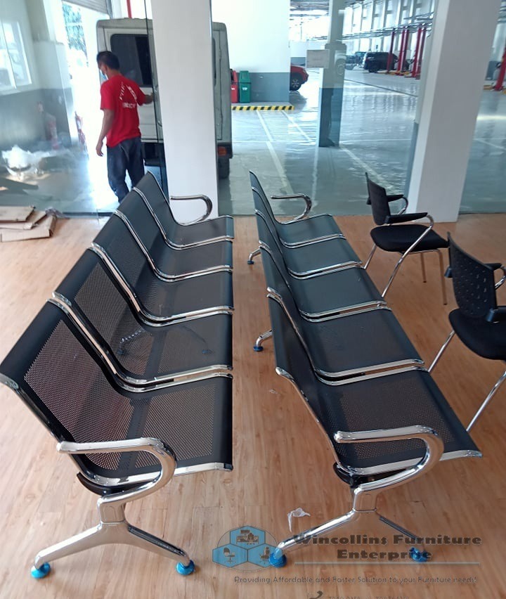 5 seater gang chair | Terminal chair | office chair, Furniture & Home ...
