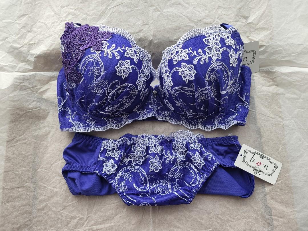 [70EF/32E] BON Kobe elegant bra&panty set, Women's Fashion, New ...