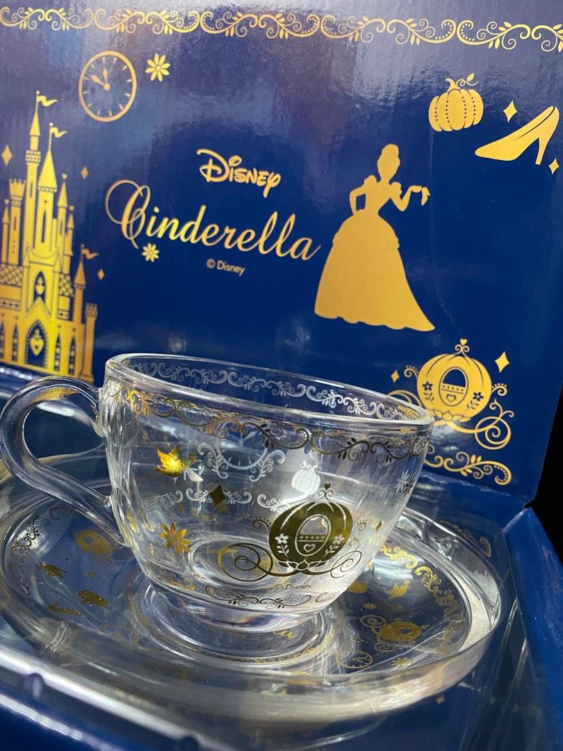 ☕️ [Disney] Cinderella Tea Cup Set Glassware 茶具套裝 玻璃茶杯 玻璃杯碟 不銹鋼茶匙 ディズニー ...