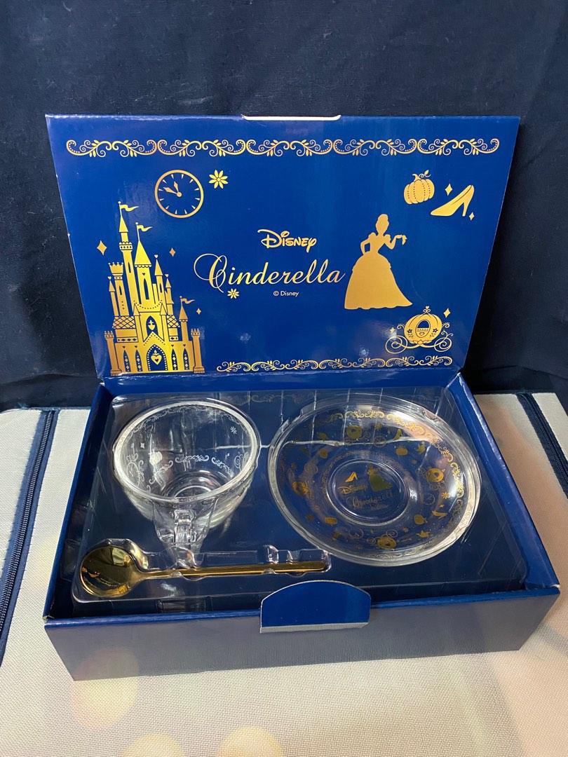 ☕️ [Disney] Cinderella Tea Cup Set Glassware 茶具套裝 玻璃茶杯 玻璃杯碟 不銹鋼茶匙 ディズニー ...