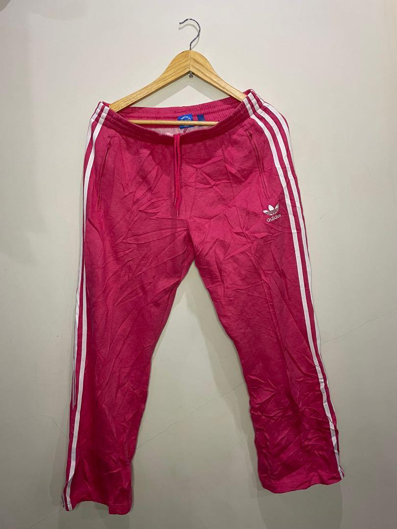 ADIDAS PINK THREE LINES, Men's Fashion, Bottoms, Joggers on Carousell