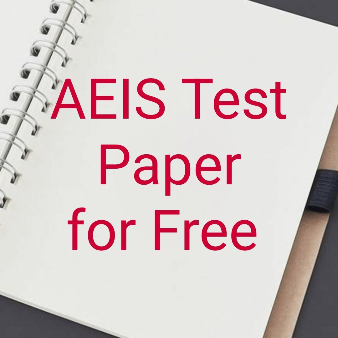 AEIS test Paper free, Hobbies & Toys, Books & Magazines, Assessment ...