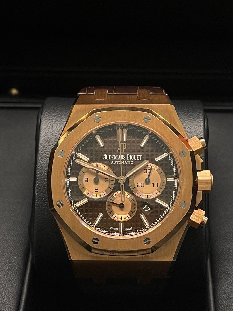 Audemars Piguet Royal Oak Rose Gold Chronograph, Men's Fashion, Watches ...