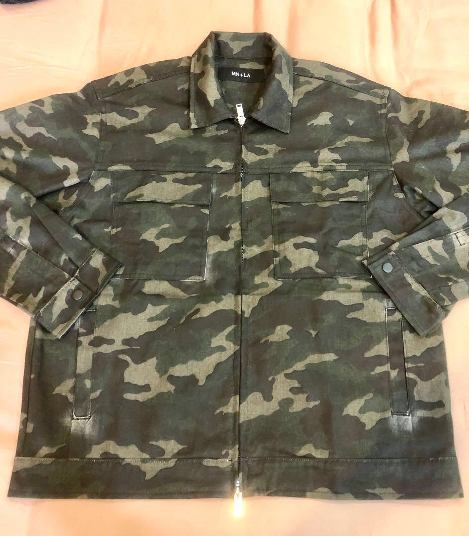 AUTHENTIC MN+LA JUNGLE CAMO ZIP TRUCKER JACKET TYPE II, Men's Fashion ...