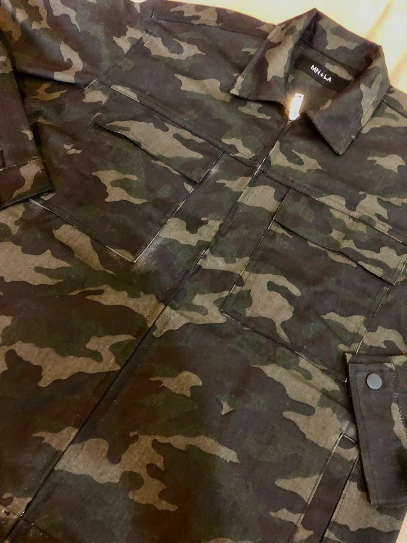AUTHENTIC MN+LA JUNGLE CAMO ZIP TRUCKER JACKET TYPE II, Men's Fashion ...