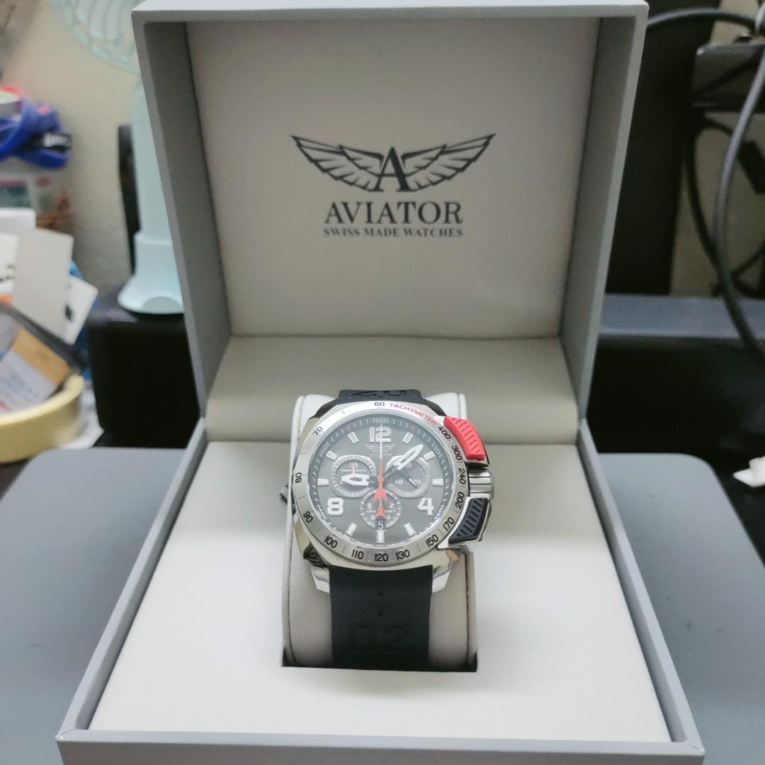Aviator Swiss Made Watch, Men's Fashion, Watches & Accessories, Watches ...