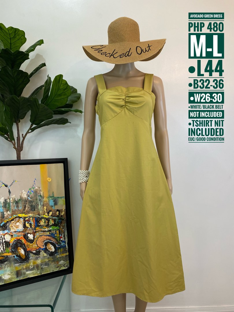 AVOCADO GREEN STYLISH DRESS MAXI, Women's Fashion, Dresses & Sets ...