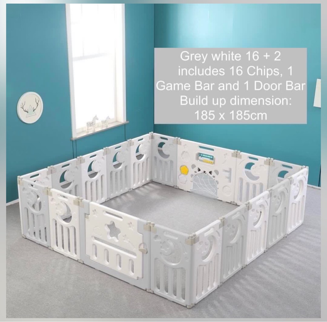 Baby Playyard with game panel / play pen / play yard, Babies & Kids ...