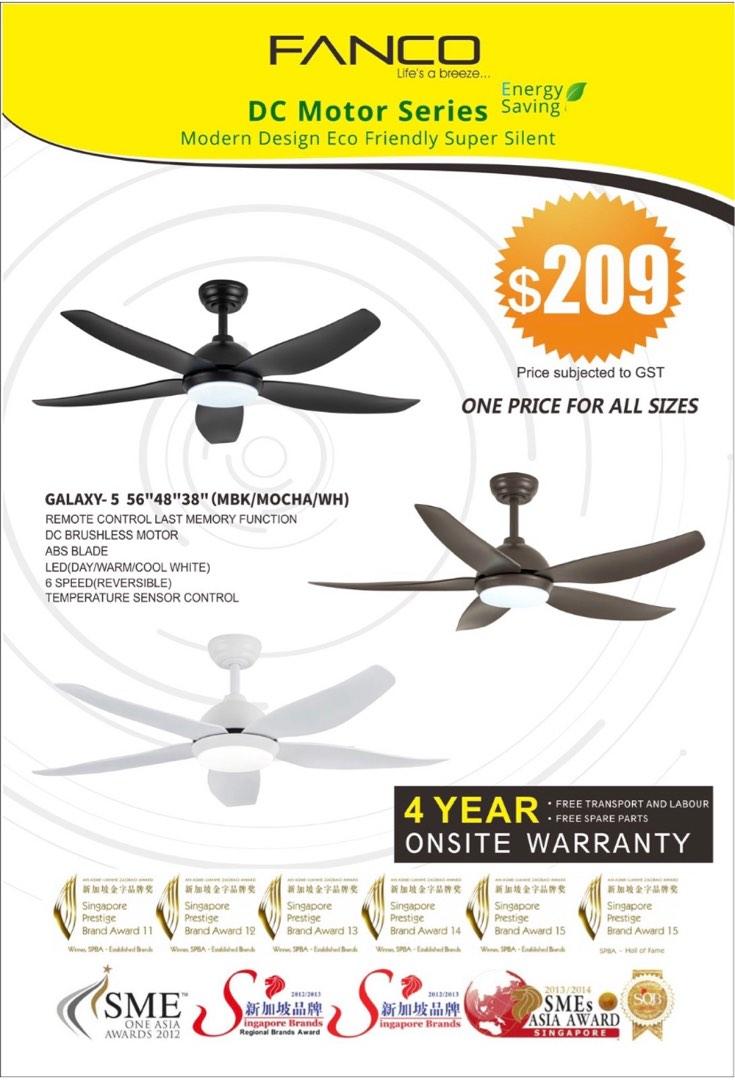 FANCO - Ceiling Fan RITO 3 / 5 . 24 W Led Provide installation ...