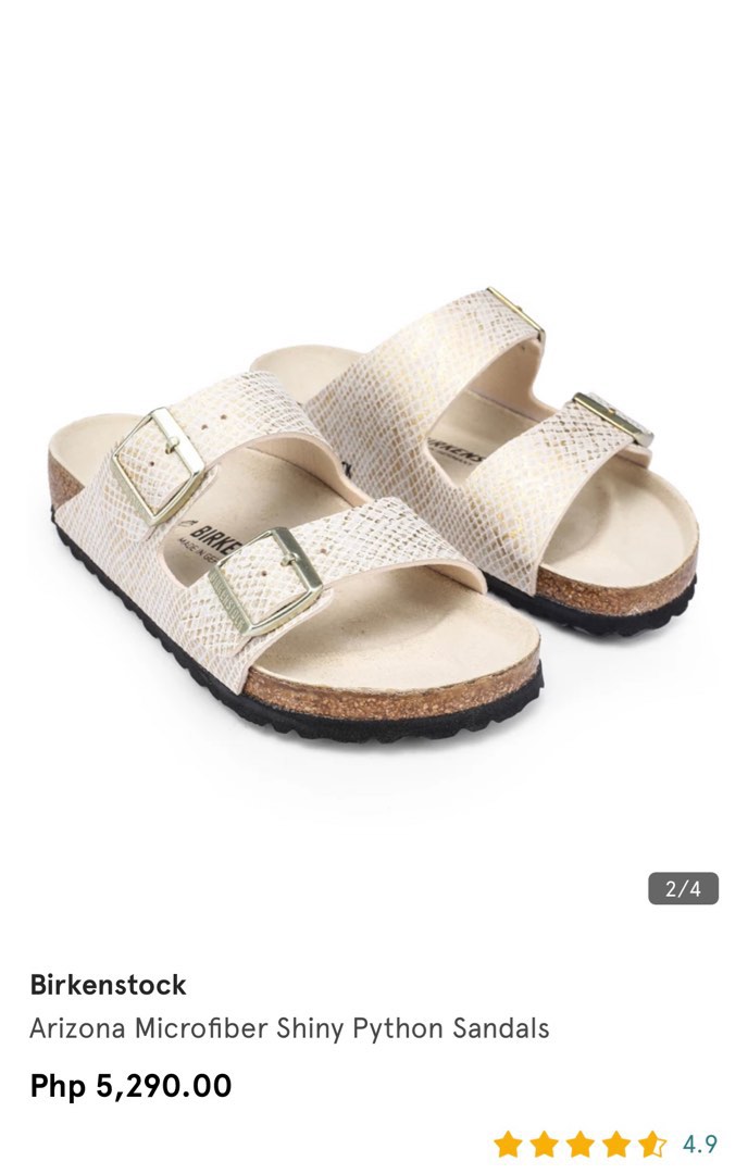 Birkenstock Shiny Python, Women's Fashion, Footwear, Flats & Sandals on ...