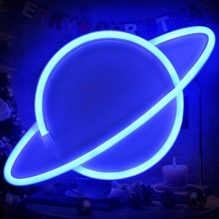 Blue Planet Neon Signs Led Kids Neon Signs Led Neon Wall Light Battery ...